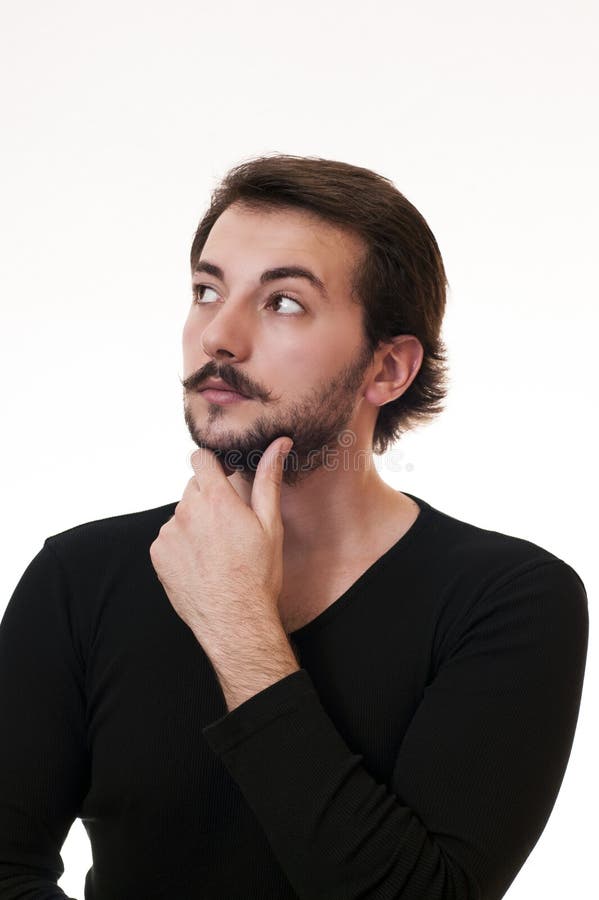 Thinking man stock image. Image of portrait, facial, thinking - 38665139