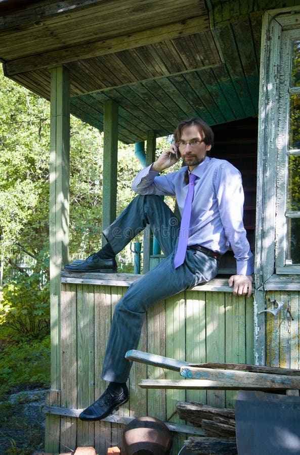 Thinking Manager in the Glasses Stock Image - Image of fellow ...