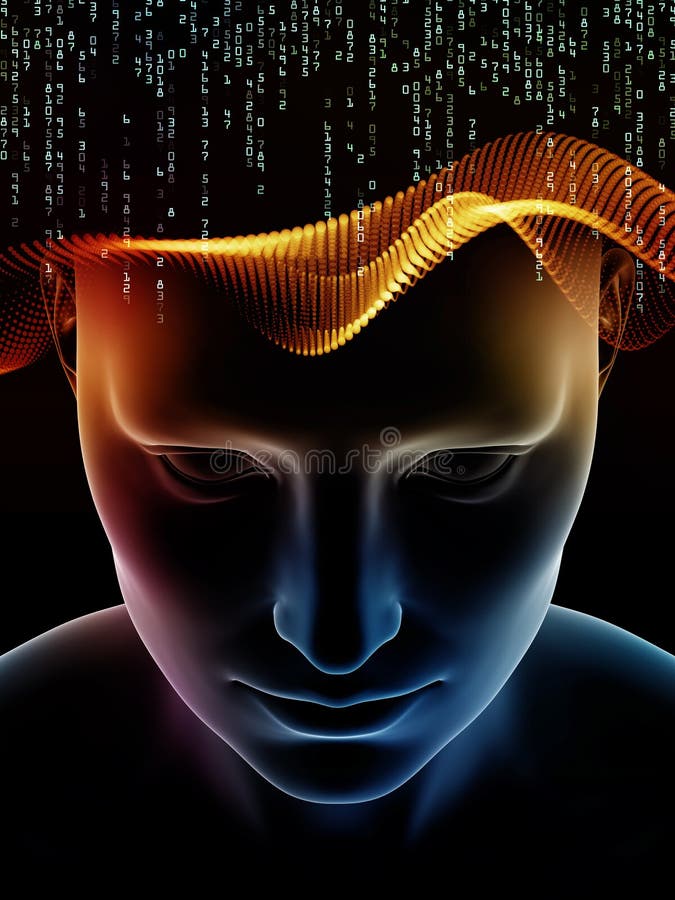 Thinking of Mathematics stock illustration. Illustration of integer ...