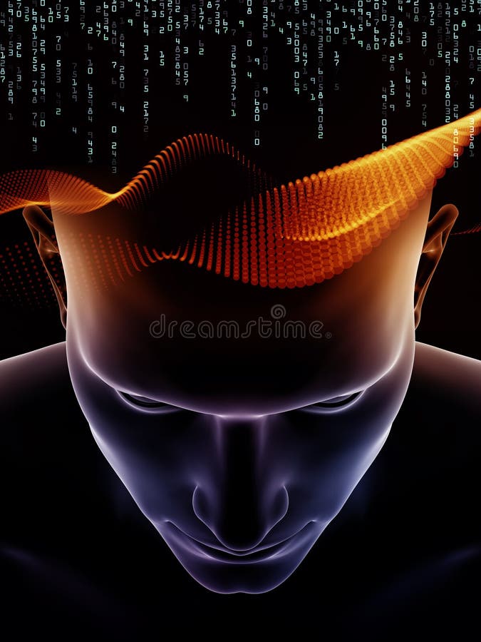Thinking of Mathematics stock illustration. Illustration of flow ...