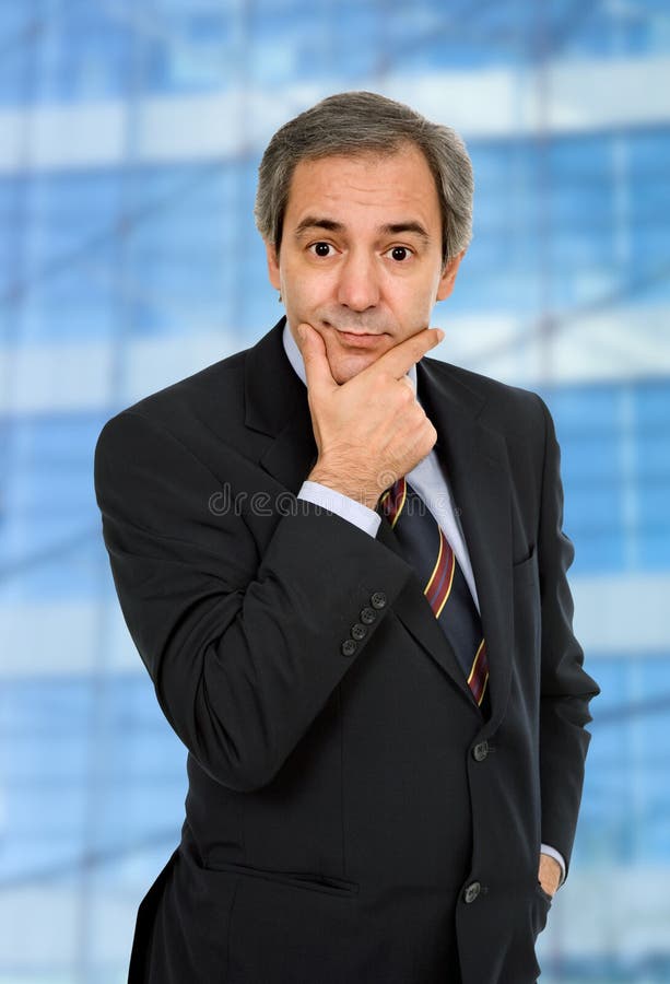 Thinking stock image. Image of businessman, person, handsome - 33918951