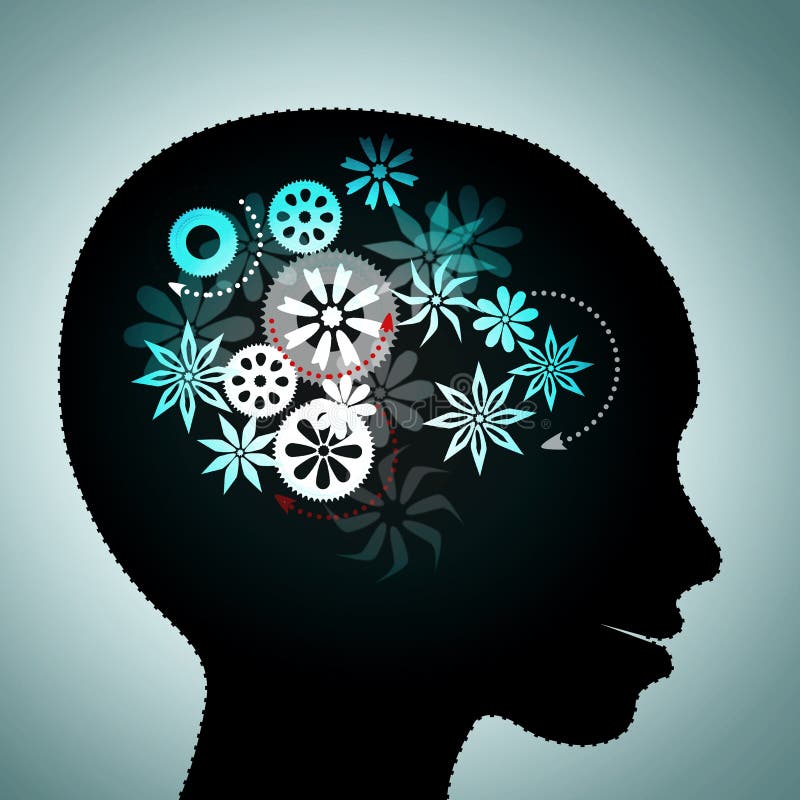 Thinking Mechanisms. Concept Image Stock Illustration - Illustration of ...