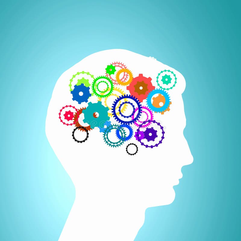 Thinking mechanisms stock illustration. Illustration of people - 59248952