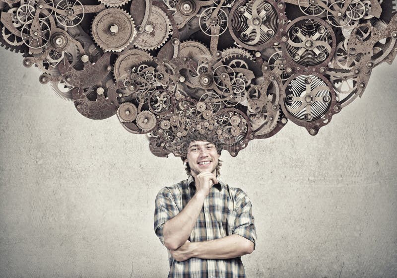 Gear Mind stock illustration. Illustration of gears, creative - 39672601