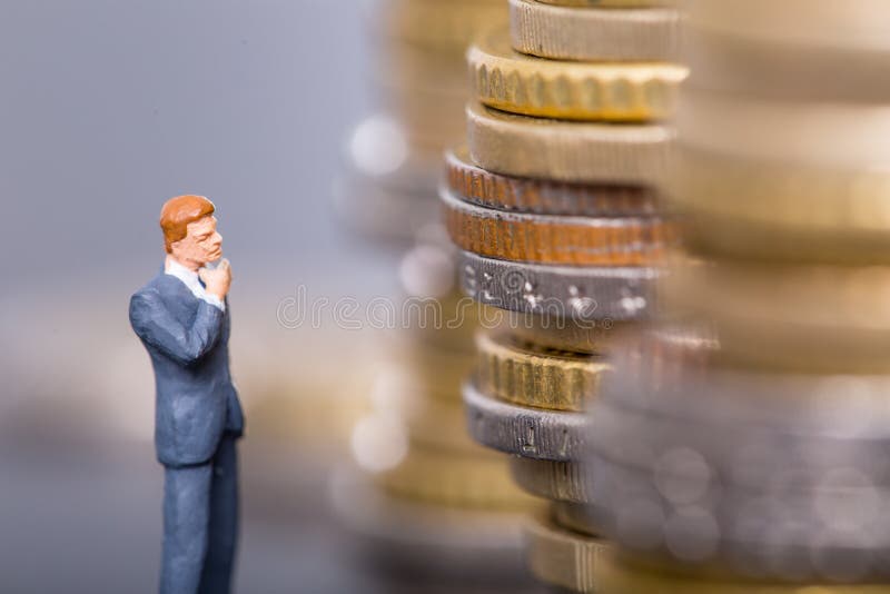 Thinking Money Business Concept Stock Photo - Image of person, budget ...