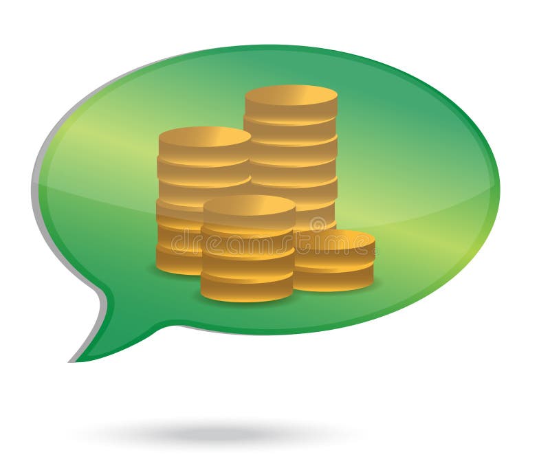 Thinking in Money Coins Illustration Stock Illustration - Illustration ...