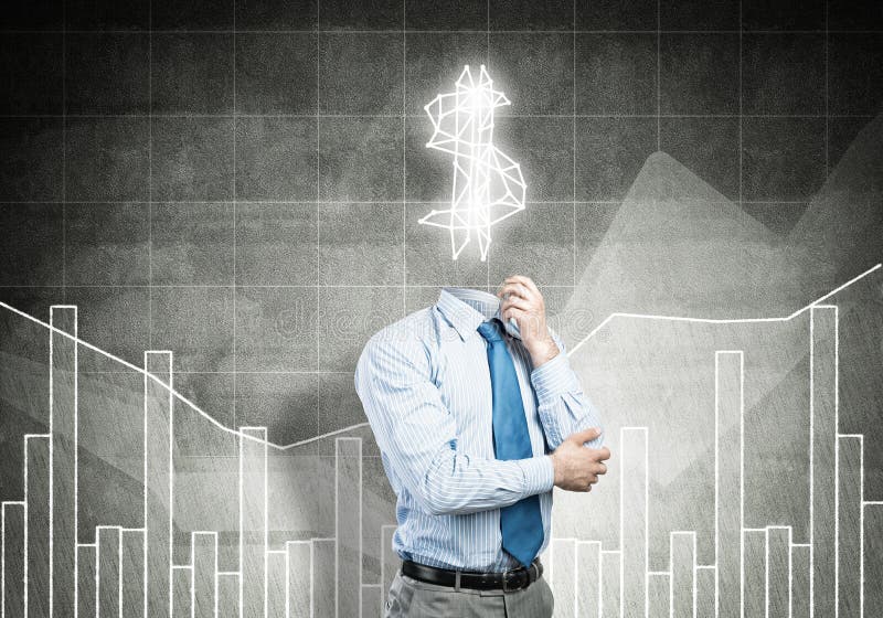 He is always Thinking about Money Stock Image - Image of consultant ...
