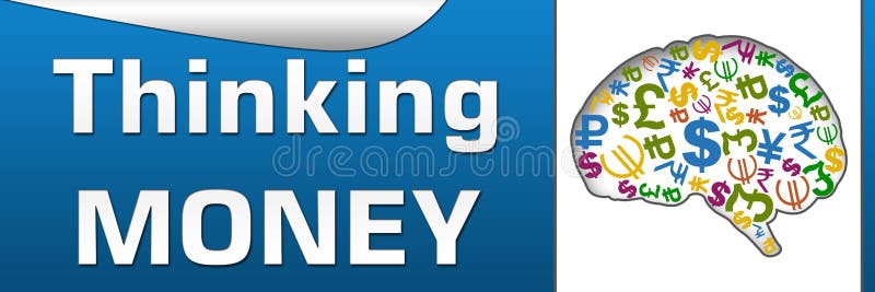 Thinking Money Horizontal stock illustration. Illustration of ...