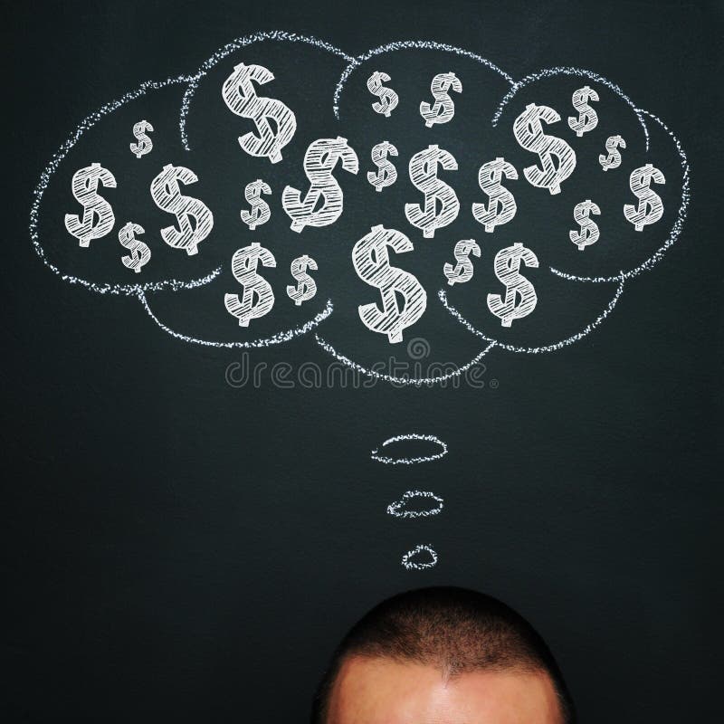 Thinking about money stock image. Image of american, concept - 39110445