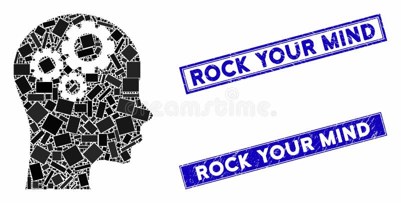 Thinking on rock stock illustration. Illustration of idea - 94504661