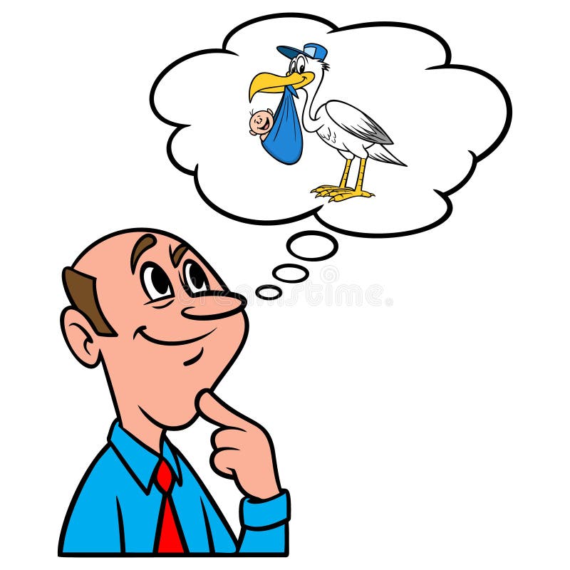 Thinking about a new Baby stock vector. Illustration of bubble - 181638672