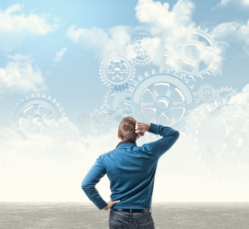 Thinking about new project stock photo. Image of desert - 78619544