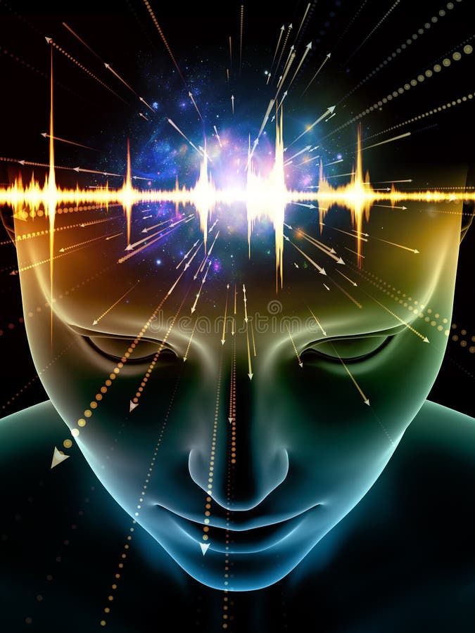 Thinking about Numbers stock illustration. Illustration of brain ...