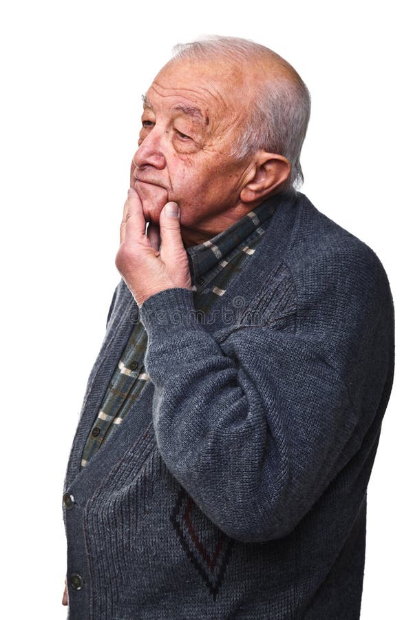Thinking old man stock image. Image of think, grandfather - 18365079