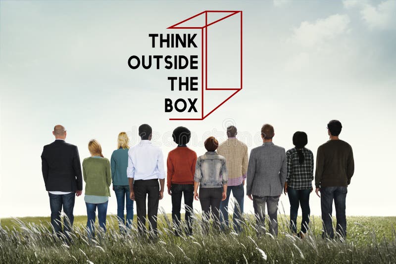 Thinking Out of the Box Concept Stock Image - Image of level, graphics ...