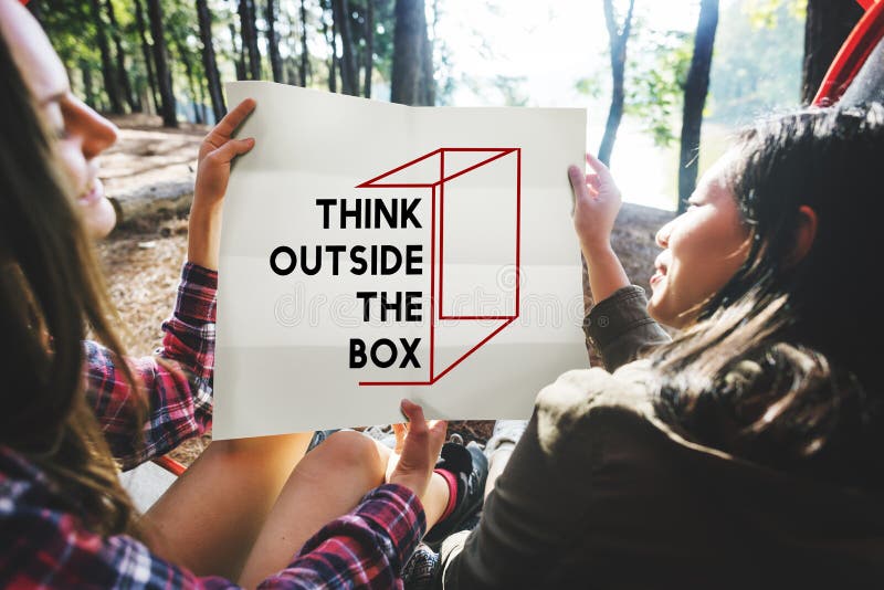Thinking Out of the Box Concept Stock Image - Image of goals ...