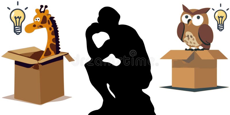 Thinking Out of the Box Vector Illustration Stock Illustration ...