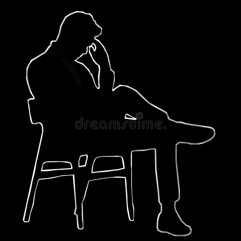 Thinking Out Loud in the Corner Stock Illustration - Illustration of ...