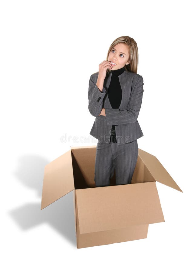 Thinking Outside the Box stock photo. Image of isolated - 1742240