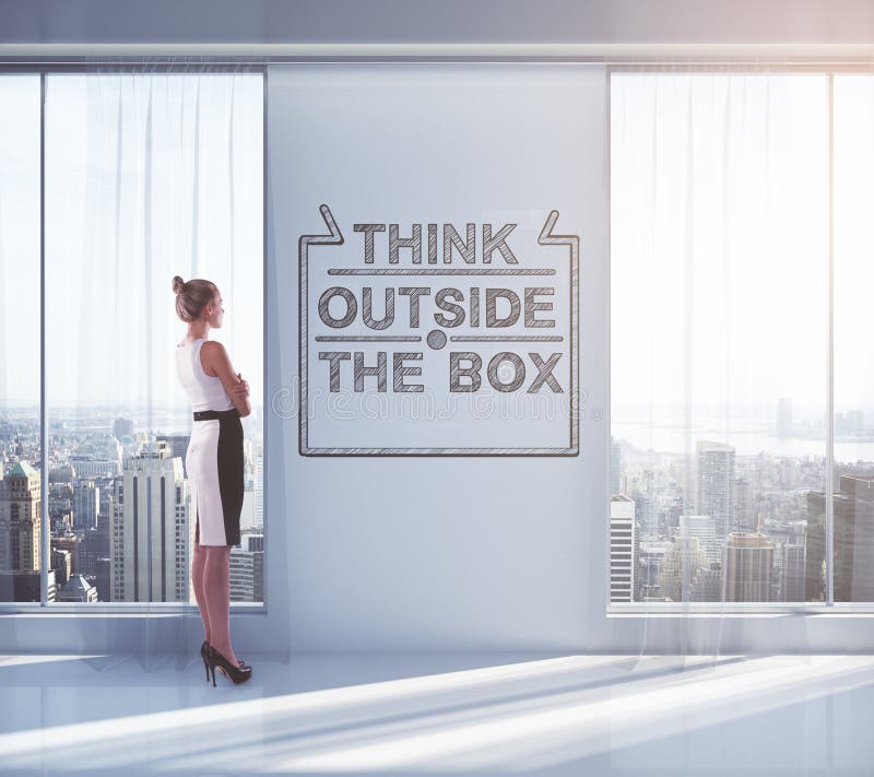 Outside the Box Thinking stock illustration. Illustration of symbol ...