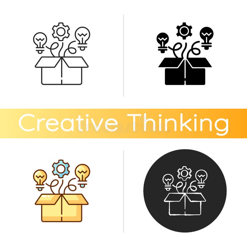 Thinking Outside Box Icon Stock Illustrations – 683 Thinking Outside ...