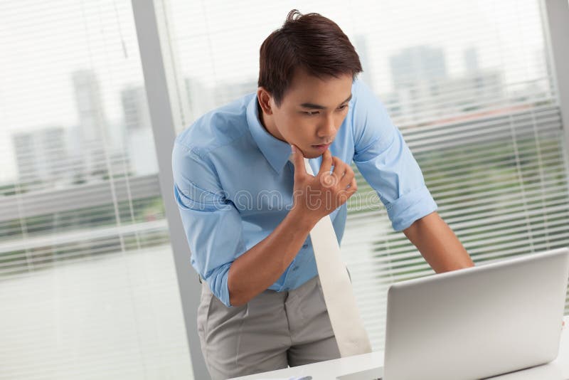 Thinking over stock photo. Image of people, laptop, formalwear - 26493040