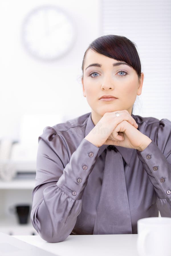 Thinking over coffee stock photo. Image of attractive - 8291158