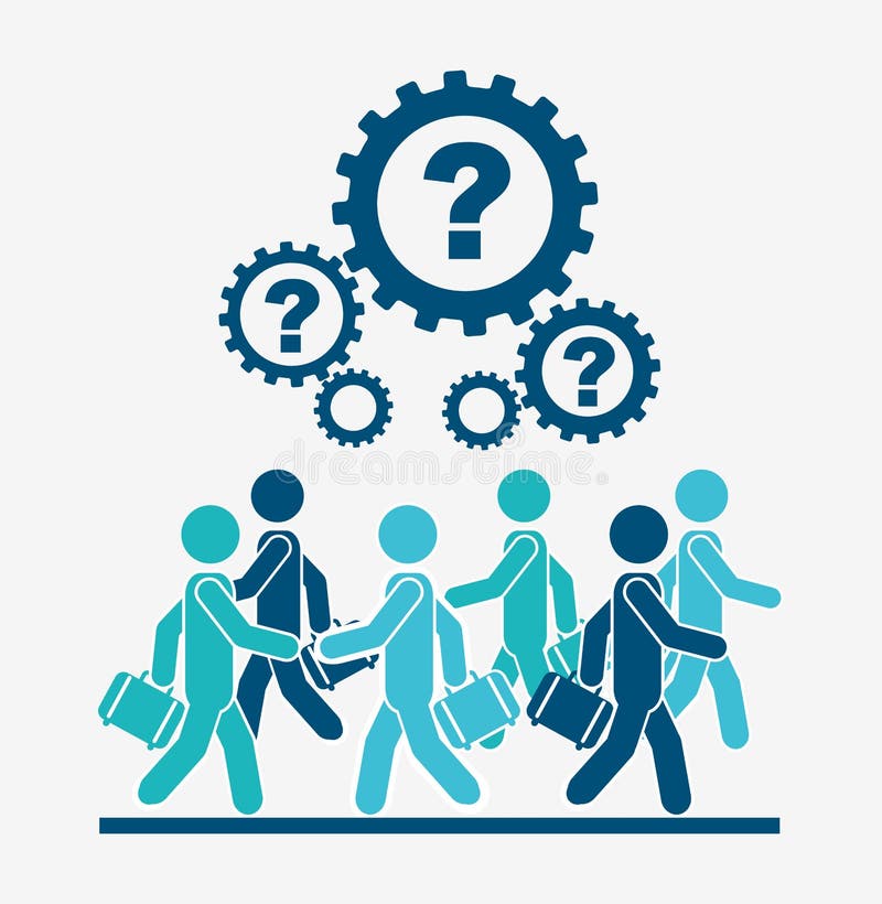 Thinking people design stock illustration. Illustration of people ...