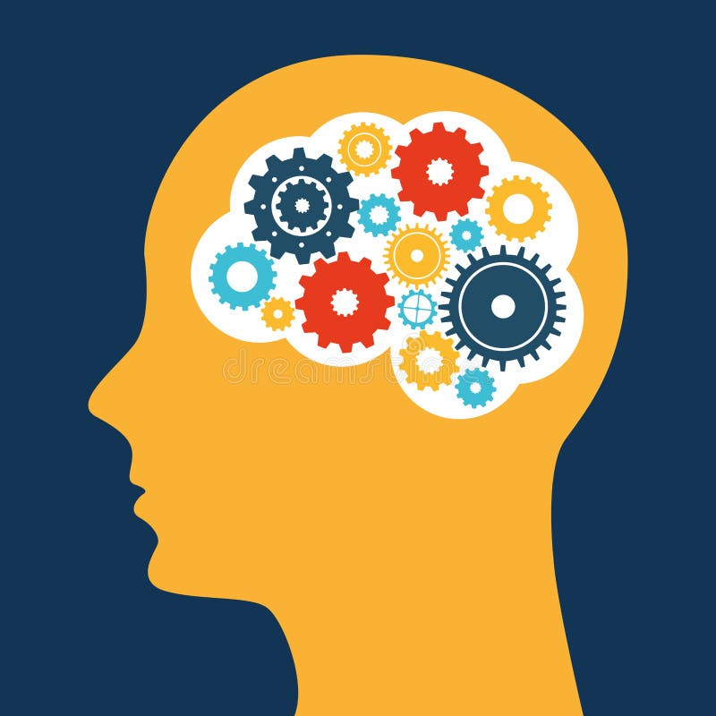 Thinking people design stock illustration. Illustration of silhouette ...