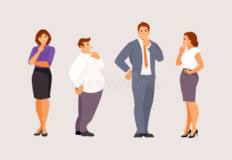 Thinking people vector stock vector. Illustration of young - 125318879