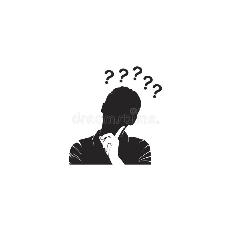 Thinking person icon stock vector. Illustration of question - 243492727