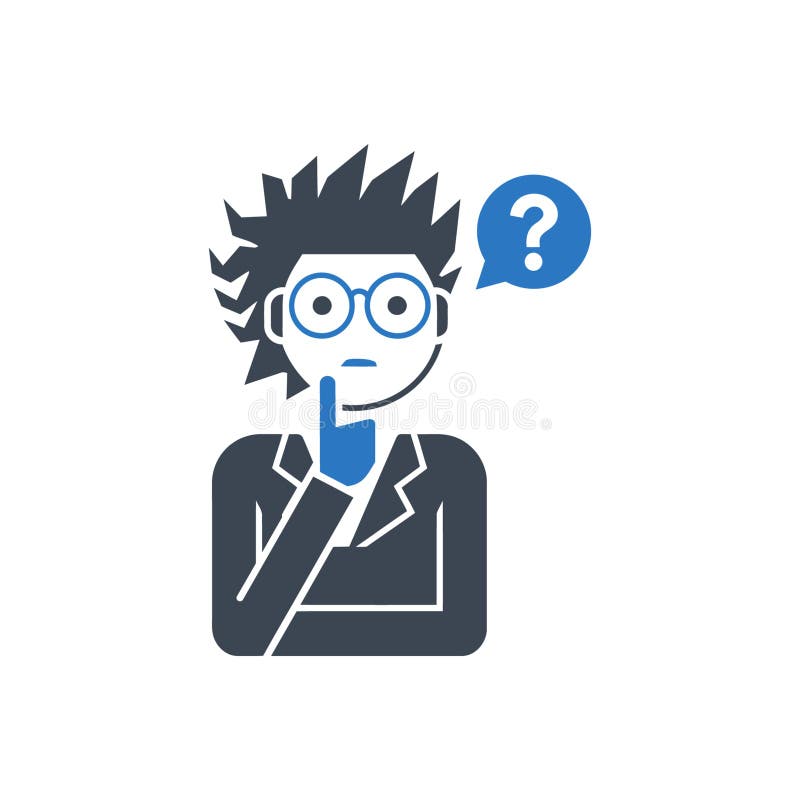 Thinking Person Question Icon Stock Vector - Illustration of decision ...