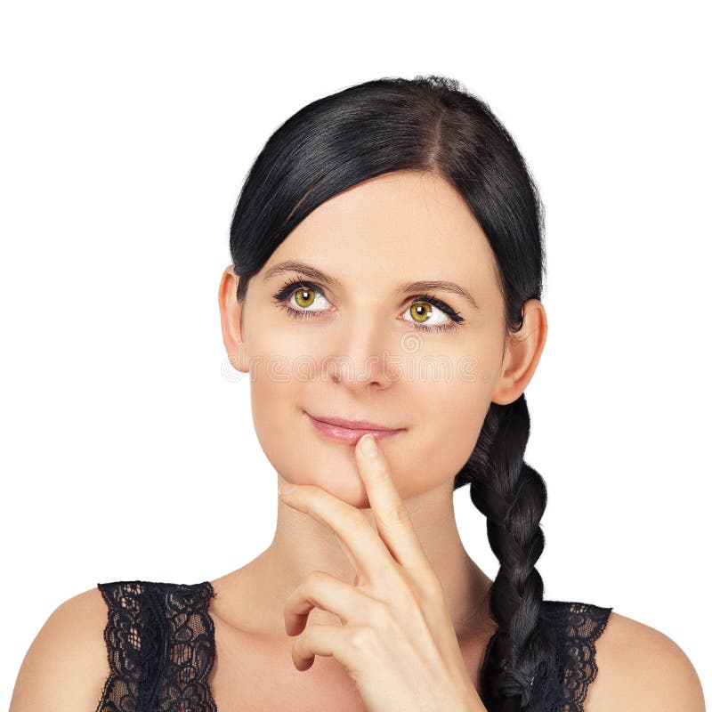 Thinking stock image. Image of advertise, discount, businesswoman ...