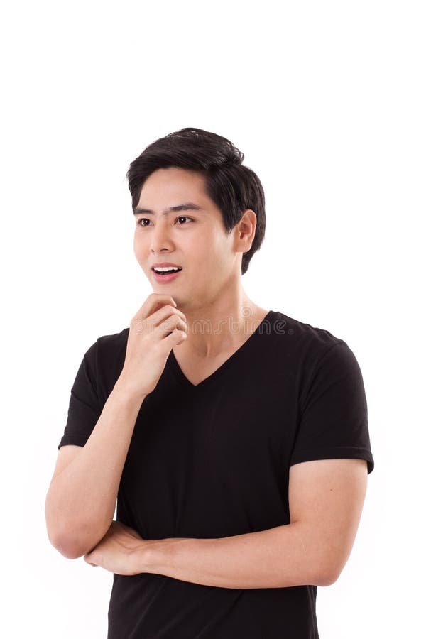 Thinking, planning man stock image. Image of background - 54257907