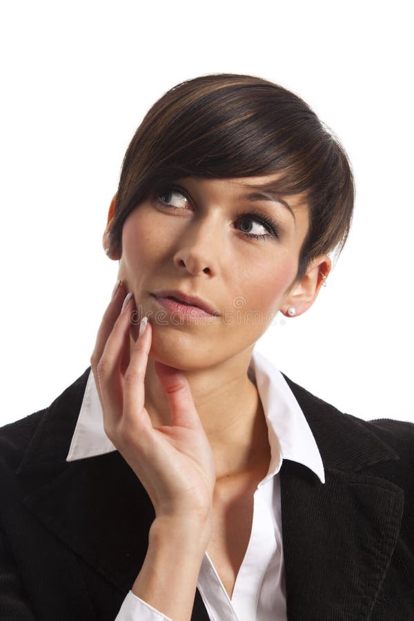 Thinking stock image. Image of natural, happy, beautiful - 38634123