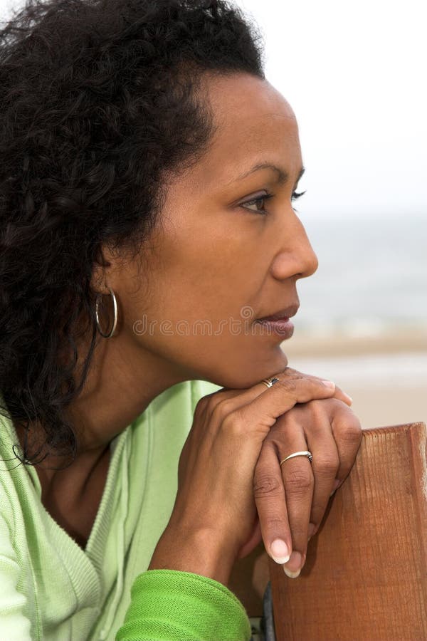 Thinking pose stock photo. Image of earnest, outdoors, beachchair - 923074