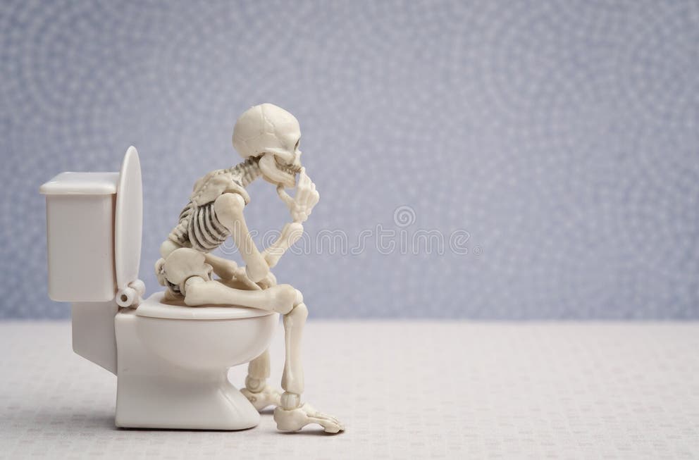 Thinking pose skeleton stock photo. Image of horror, closet - 75376950