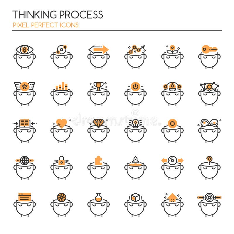 Design Thinking ,Pixel Perfect Icons ,Pix Stock Vector - Illustration ...