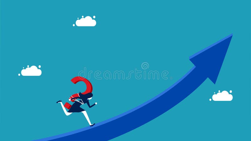 Thinking and Problem Solving. Businesswoman with a Question Mark ...