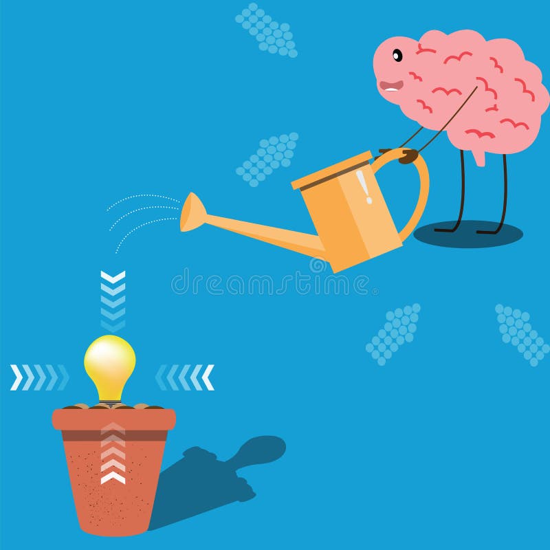 Thinking Process Concept, Brainstorming, Good Idea, Brain Watering ...