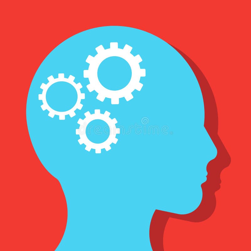 Thinking Process with Gears Stock Vector - Illustration of bright ...