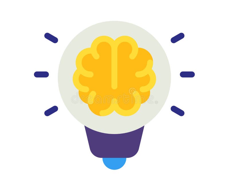 Thought Process Think Single Isolated Icon with Filled Line and Outline ...