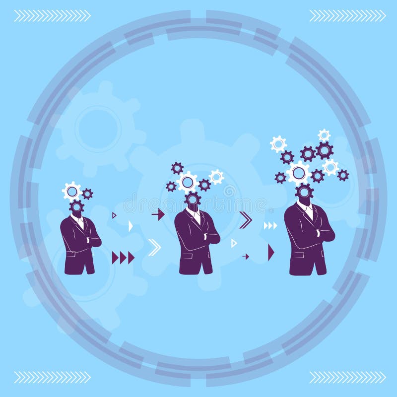 Thinking Progress and Growth Stock Vector - Illustration of development ...