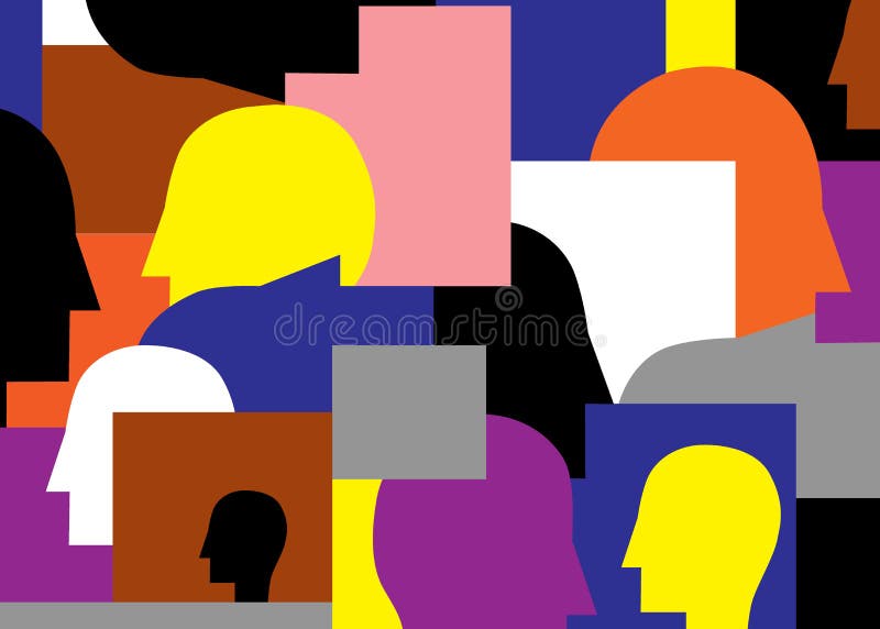 Thinking Psychology , Heads - Abstract Vector Illustration , Design ...
