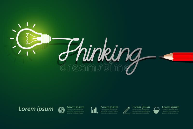 Thinking stock vector. Illustration of idea, background - 49239530