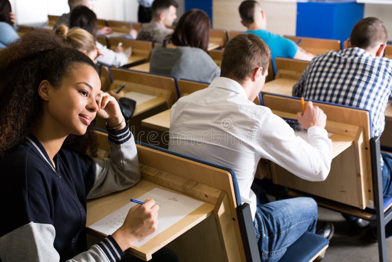 Thinking about the Right Answer Stock Photo - Image of learning, school ...