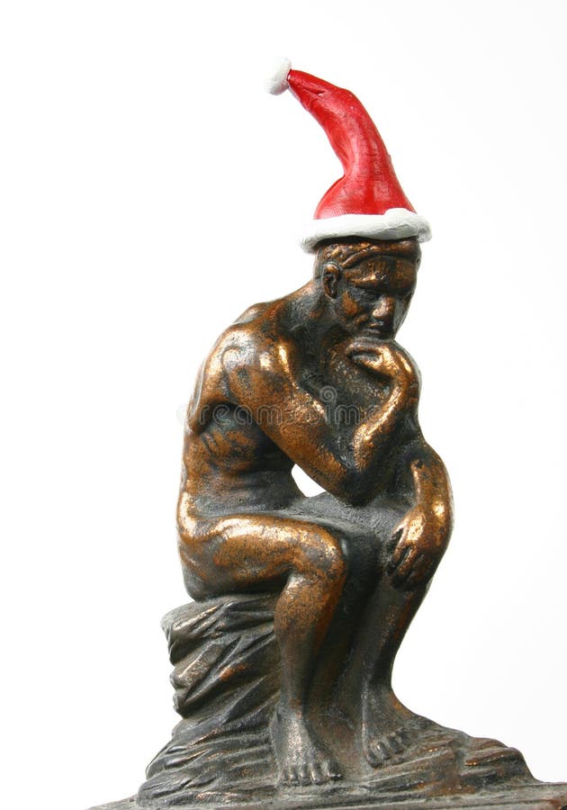 Thinking Santa stock image. Image of claus, xmas, meditation - 1493251