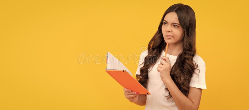 Thinking School Kid Ready To Study Making Notes in Notebook, Knowledge ...