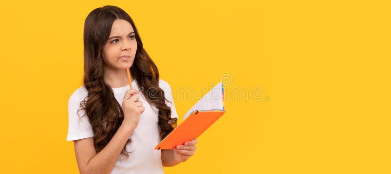 Thinking School Kid Ready To Study Making Notes in Notebook, Knowledge ...