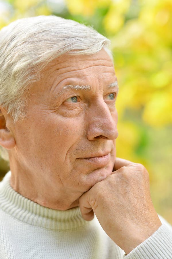 Old man thinking stock image. Image of concept, think - 37185539